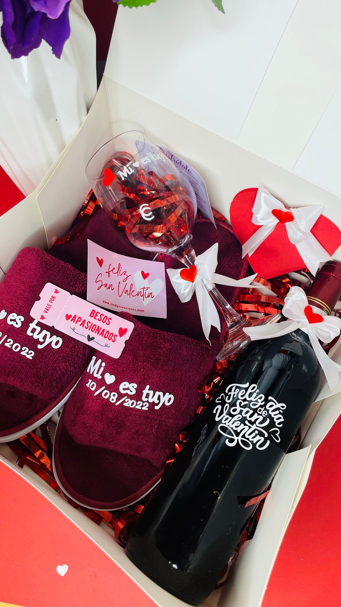 Kit Casero, pantuflas personalizada, asalta cama, regalo de cumpleaños ...